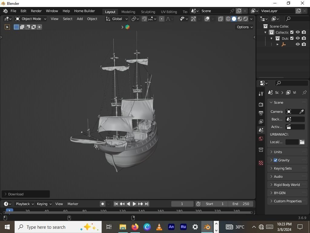 a ship free 3D model | CGTrader