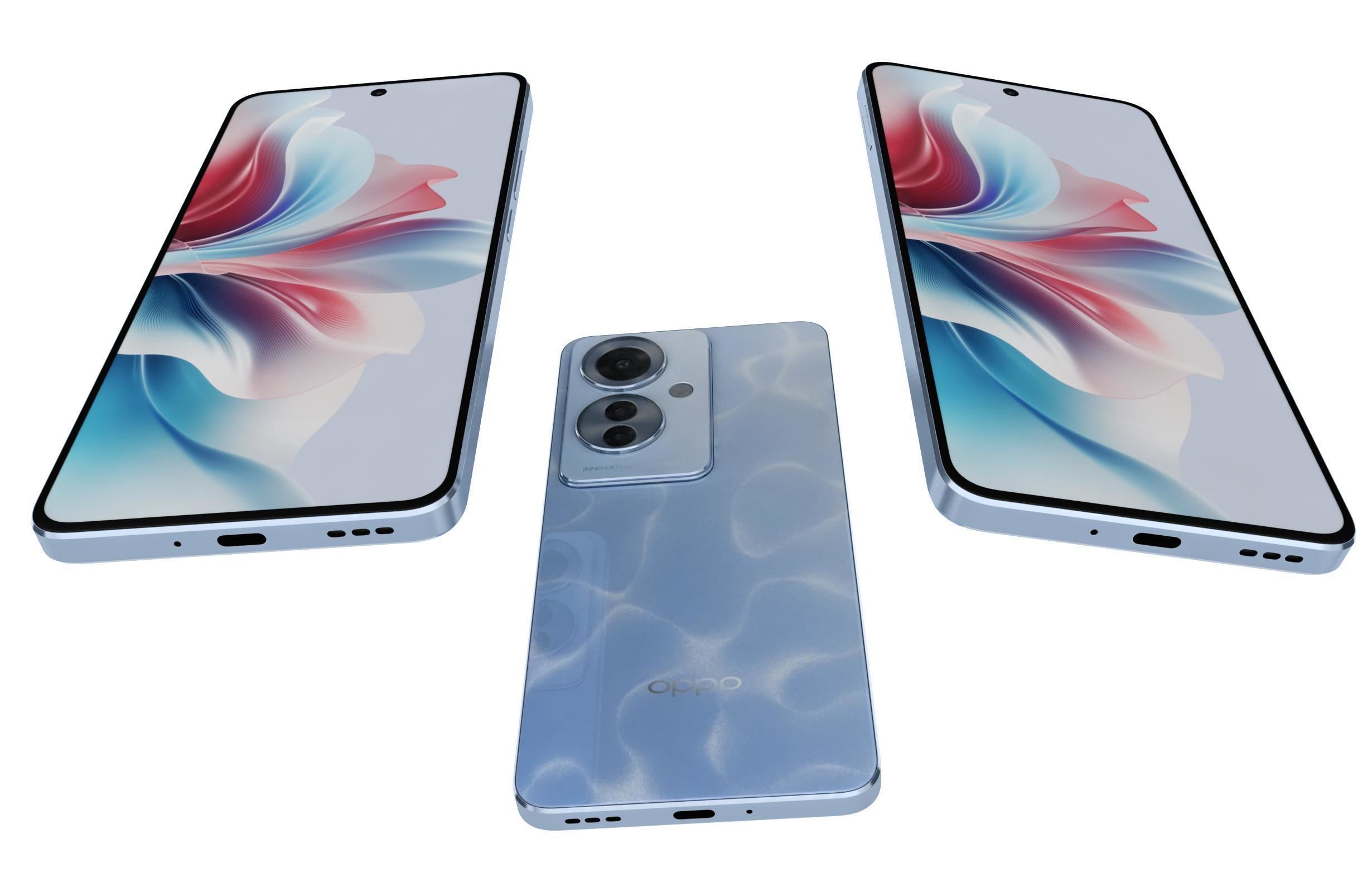 Oppo Reno 11 F Blue 3D model | CGTrader