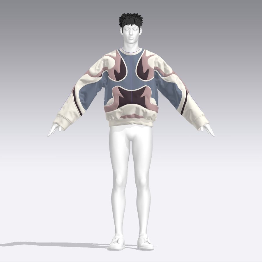 Streetwear Sweater Model 014 3D model | CGTrader
