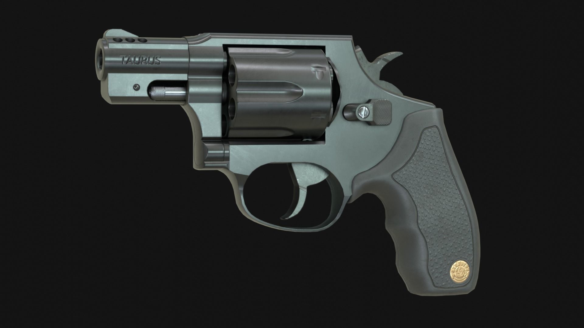 3D model Taurus 606 Revolver 357 Magnum and Speedloader - Game Asset VR ...