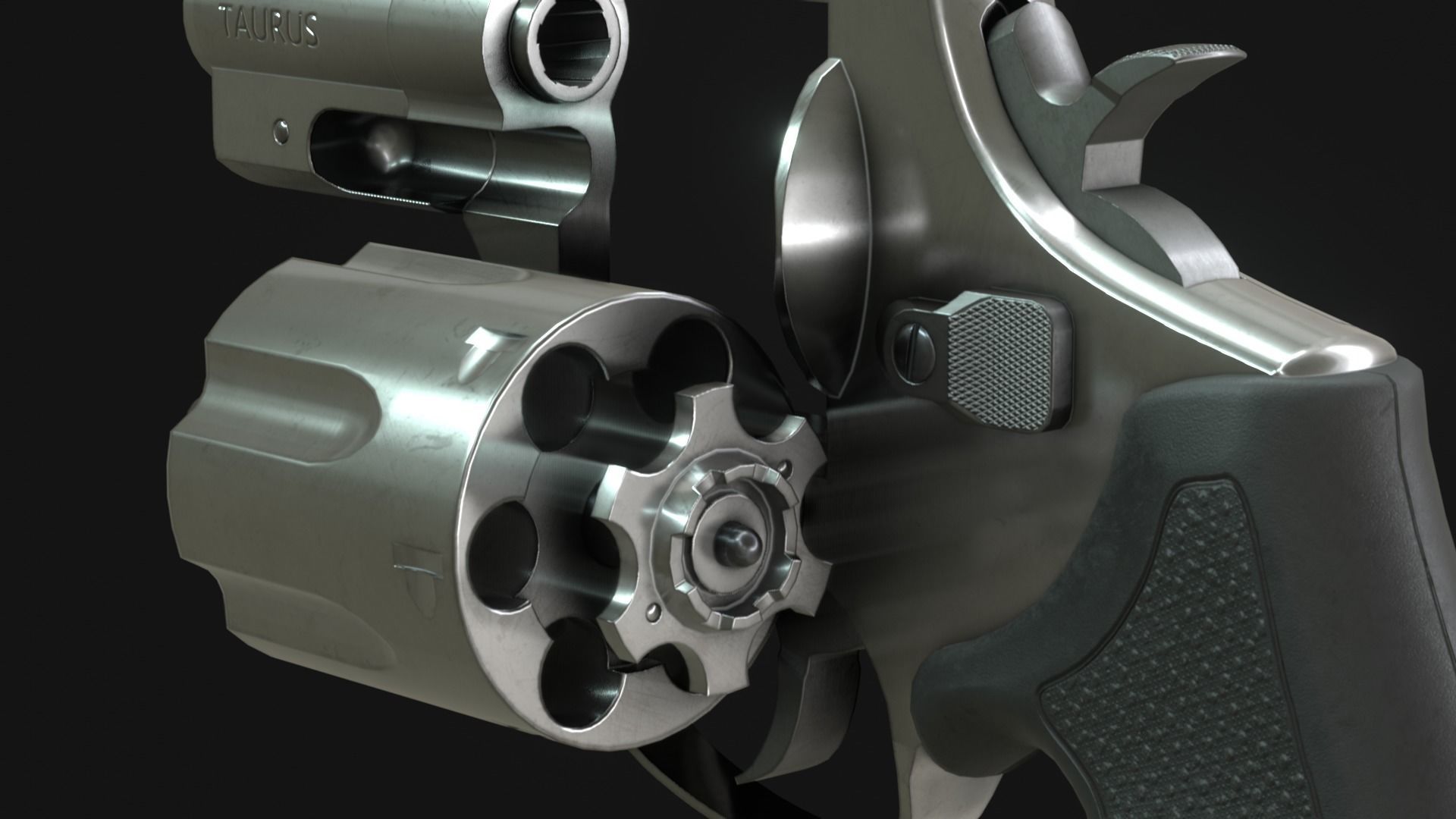 3D model Taurus 606 Revolver 357 Magnum and Speedloader - Game Asset VR ...