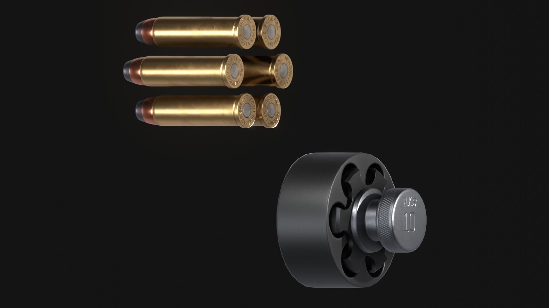 3D model Taurus 606 Revolver 357 Magnum and Speedloader - Game Asset VR ...