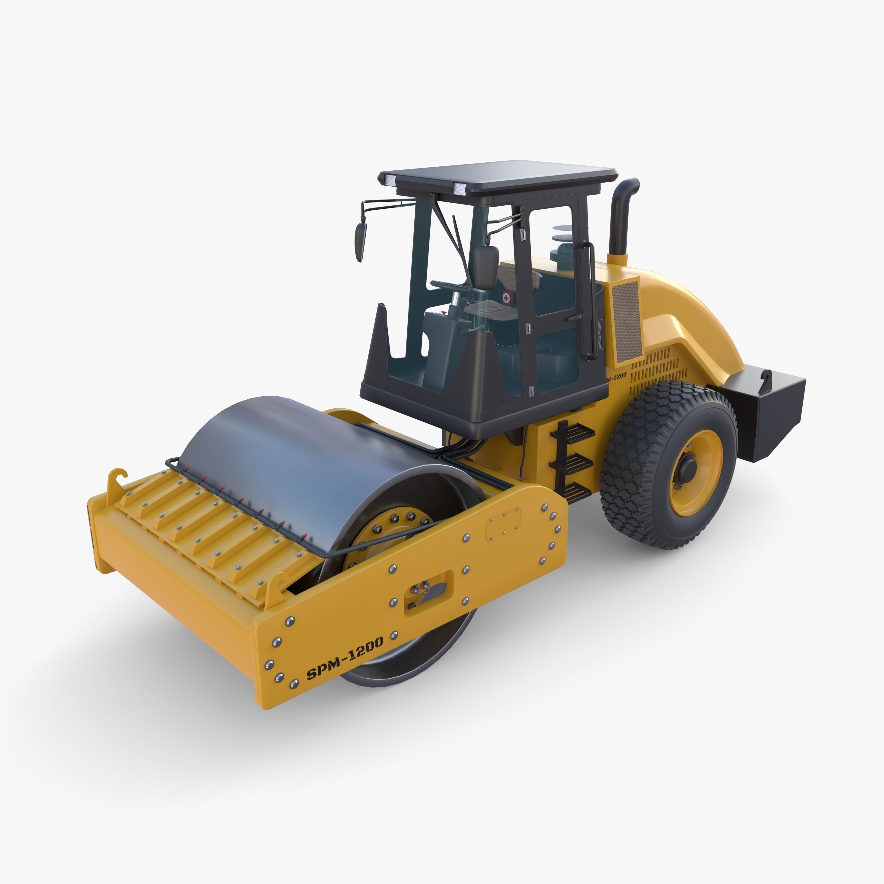 3D model Road roller V5 VR / AR / low-poly | CGTrader