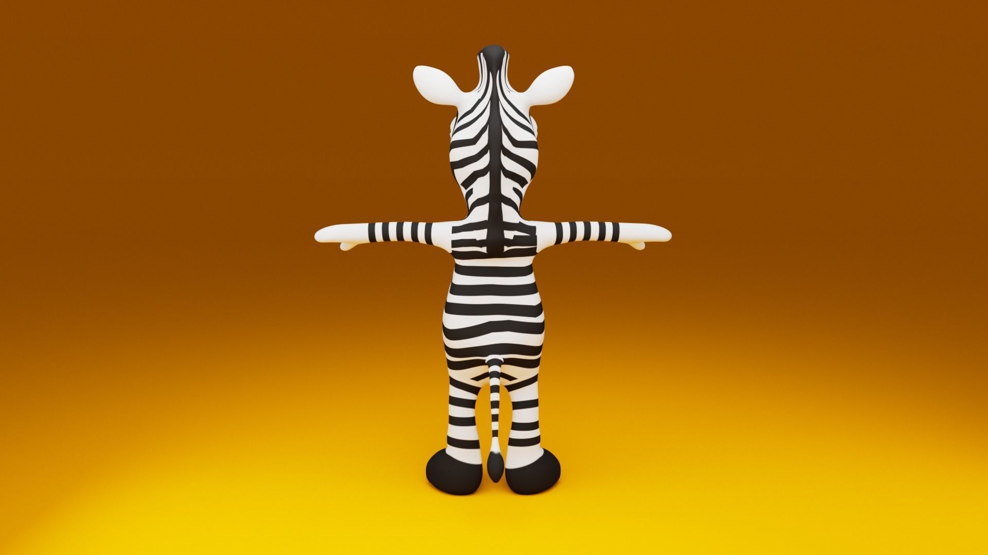 Bold Stylized Cartoon Zebra 3D model | CGTrader