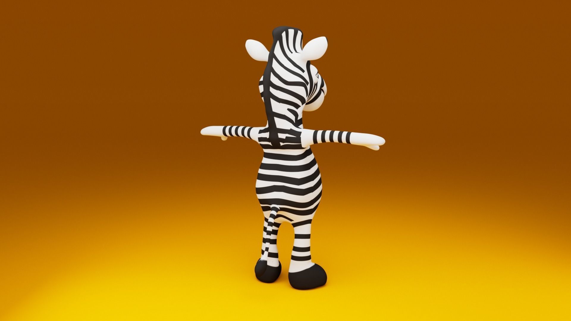 Bold Stylized Cartoon Zebra 3D model | CGTrader