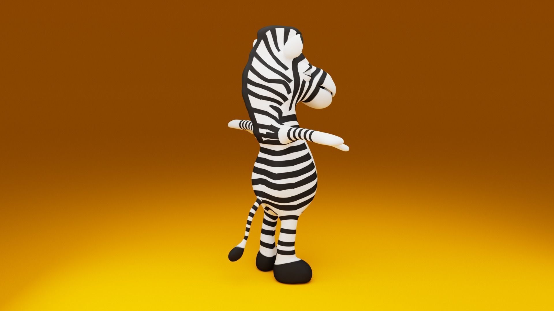 Bold Stylized Cartoon Zebra 3D model | CGTrader