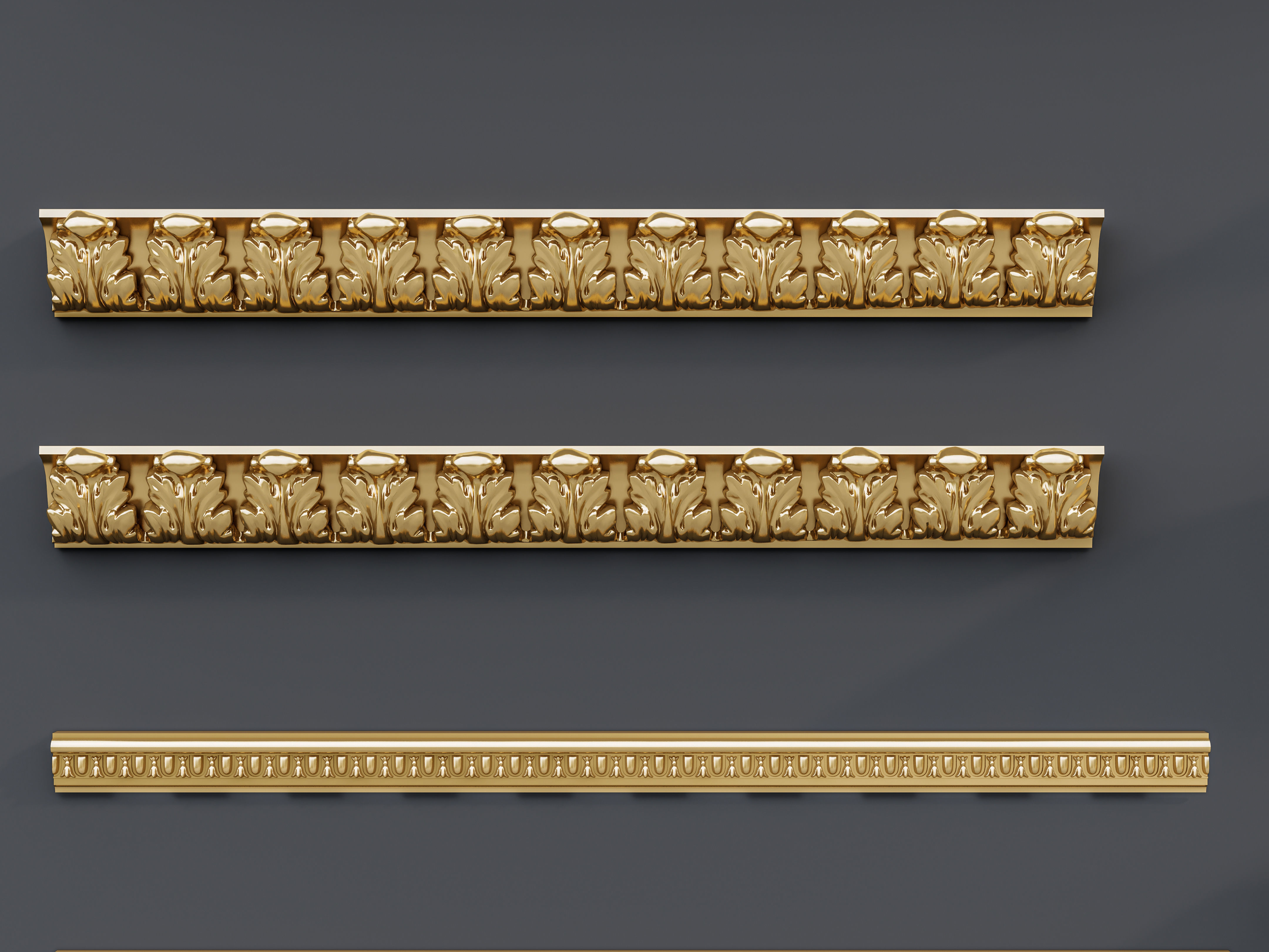 Classic carvings moldings and gypsum cornice 14 3D model | CGTrader