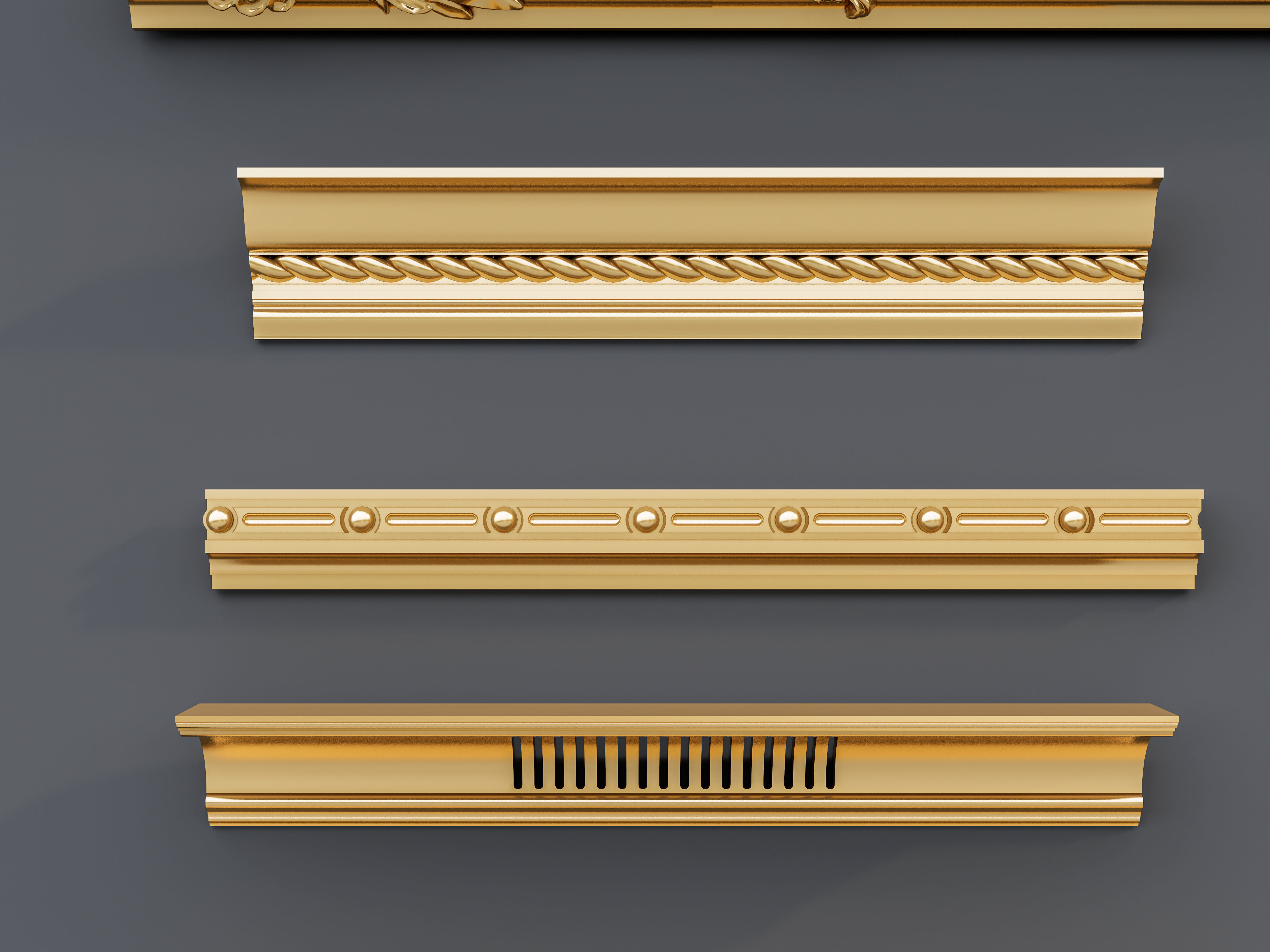 Classic carvings moldings and gypsum cornice 14 3D model | CGTrader