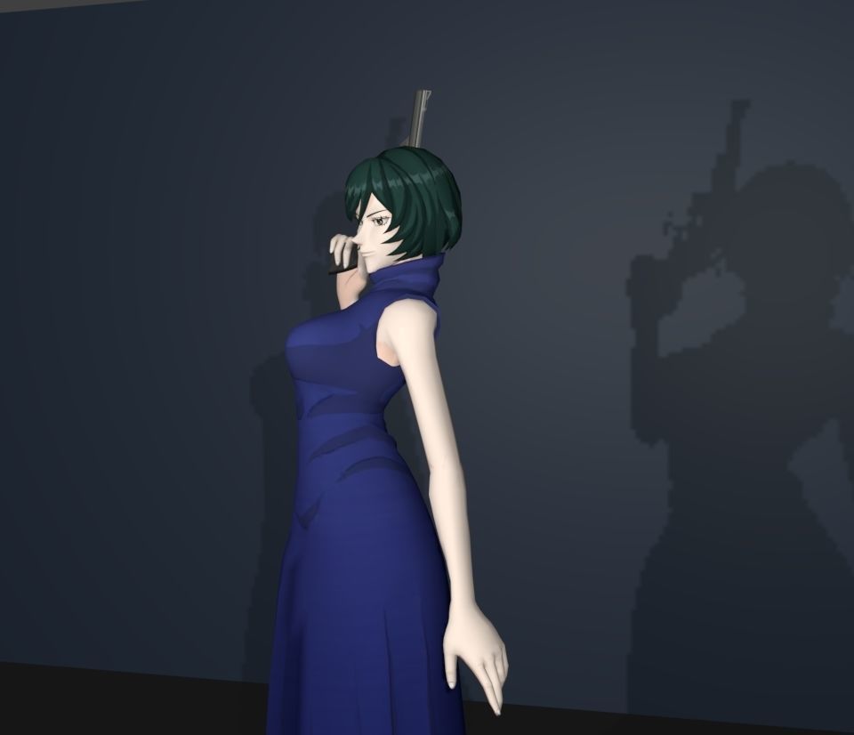 mai jjk 3D model animated rigged | CGTrader