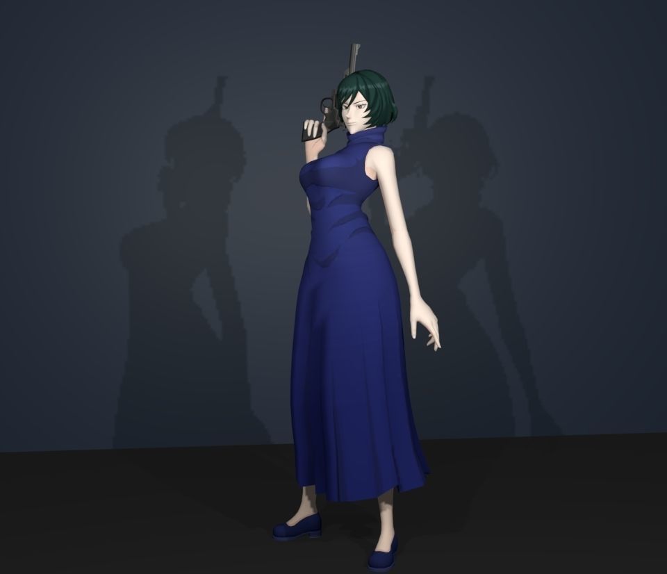 mai jjk 3D model animated rigged | CGTrader