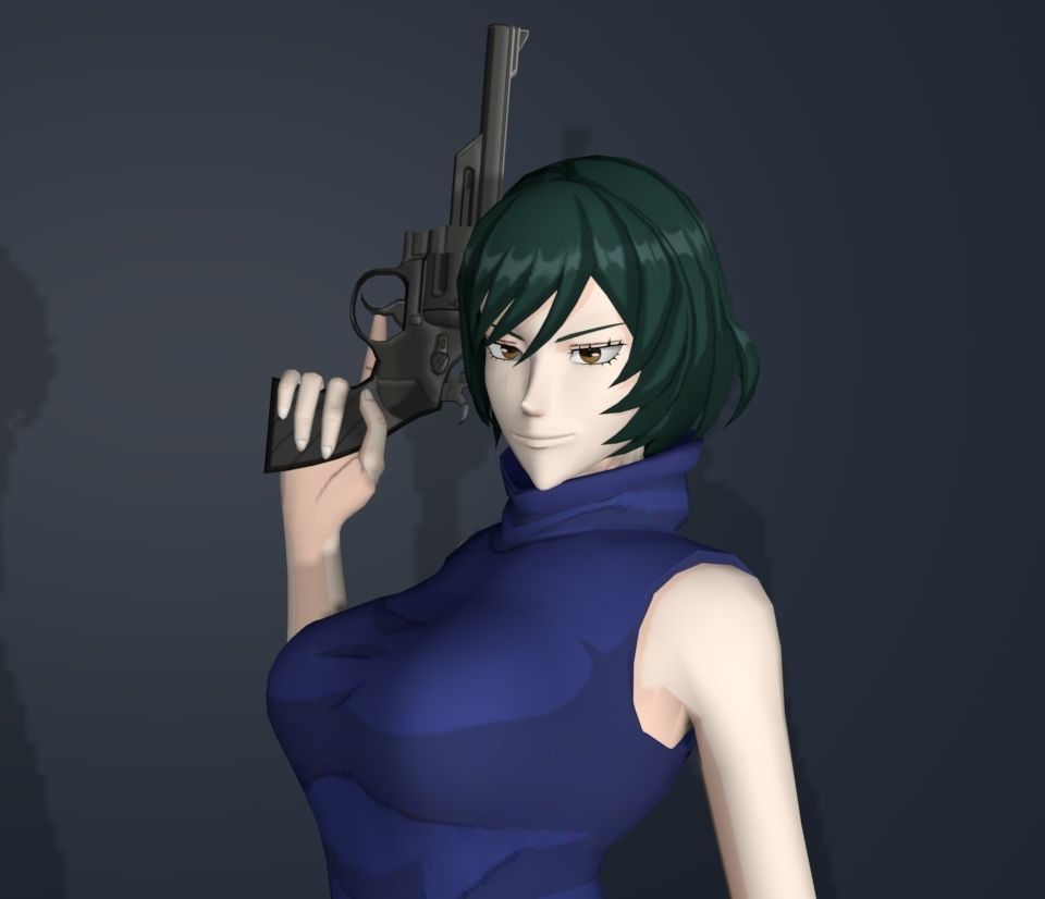 mai jjk 3D model animated rigged | CGTrader