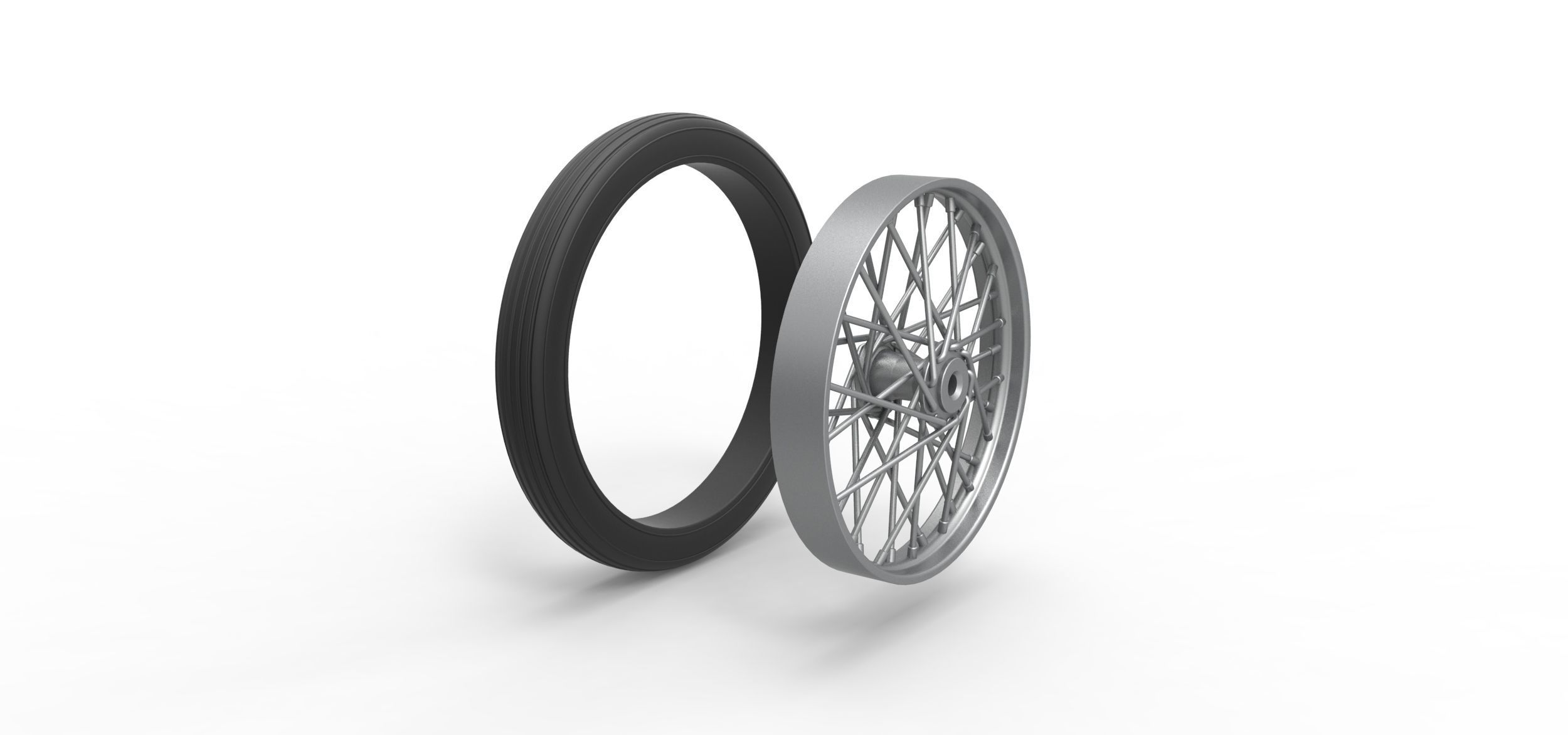 Front wire wheel of vintage dragster Scale 1 to 25 3D model 3D ...