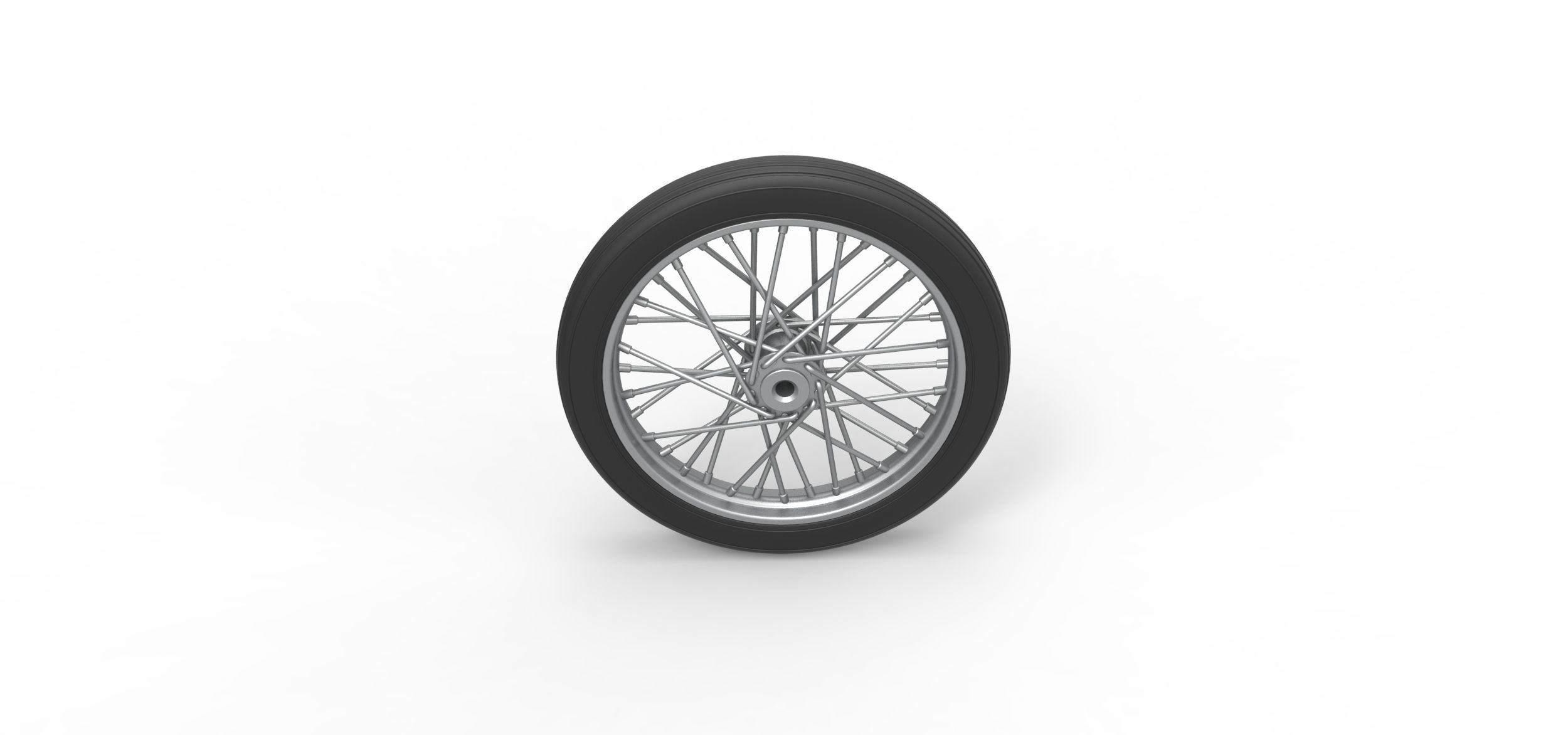 Front wire wheel of vintage dragster Scale 1 to 25 3D model 3D ...