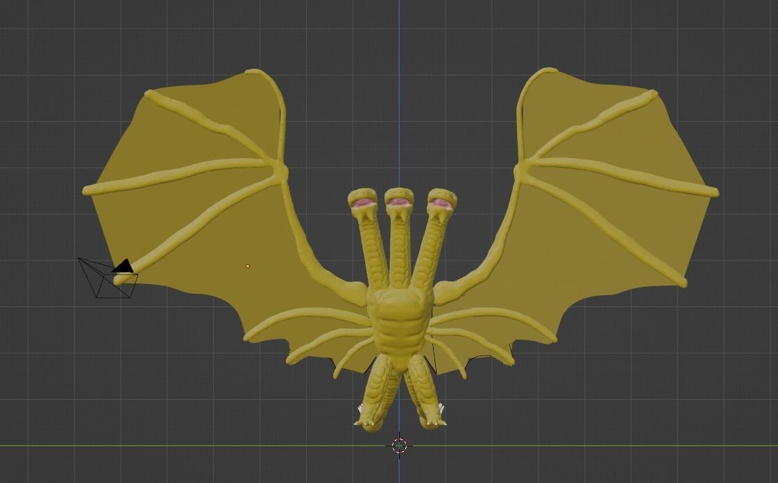free king ghidorah model free 3D model | CGTrader