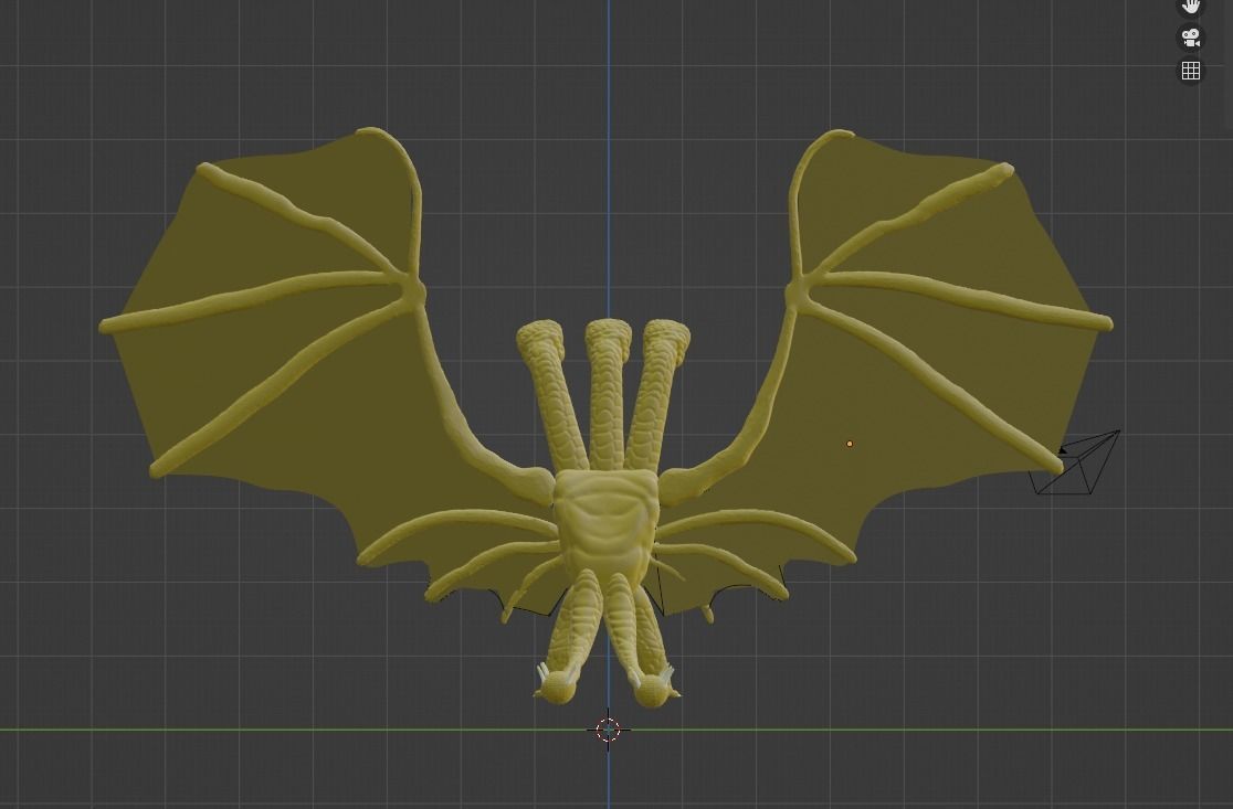 free king ghidorah model free 3D model | CGTrader