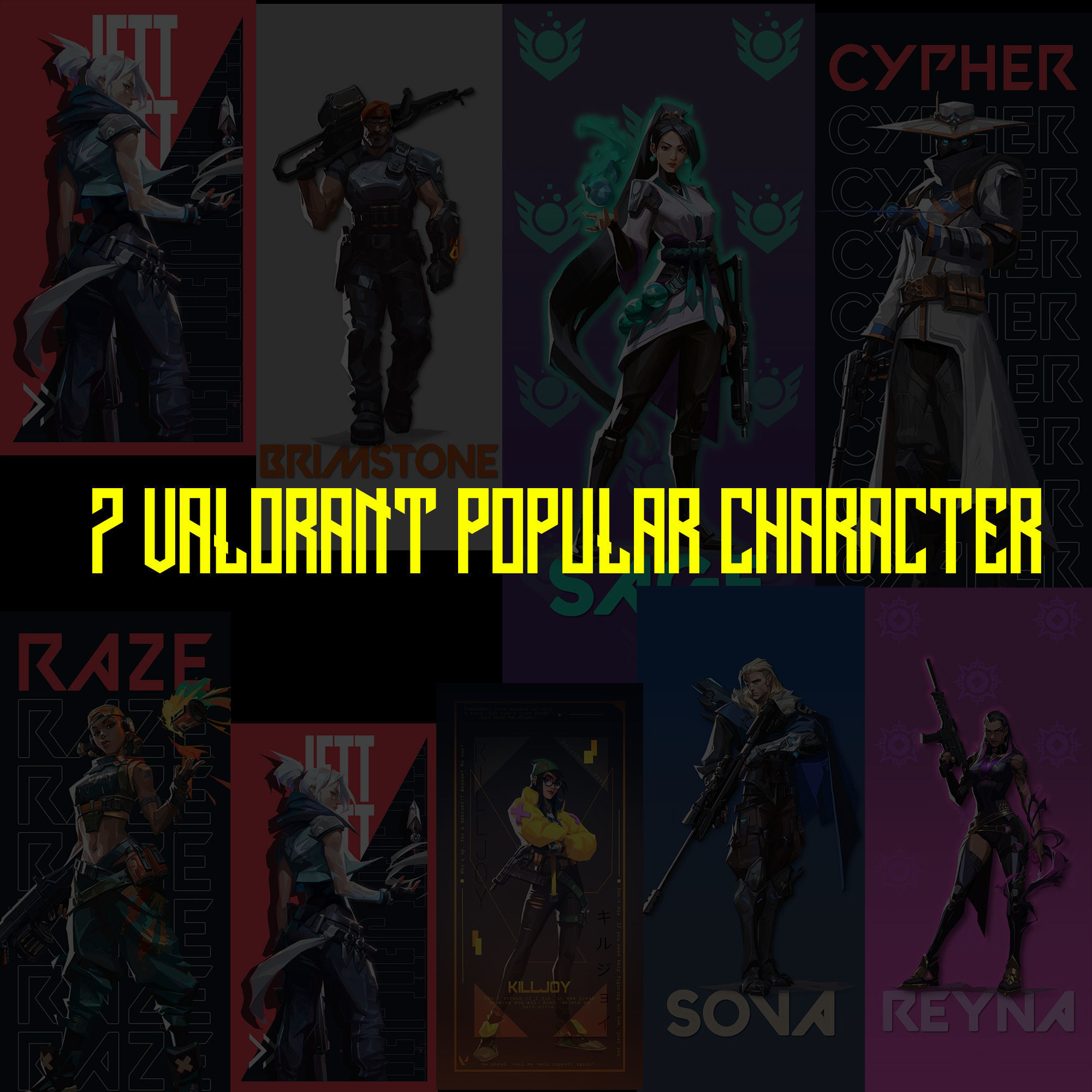 Valorant Best 7 Character Pack - Valorant 7 Character Set Of 7 3D model ...
