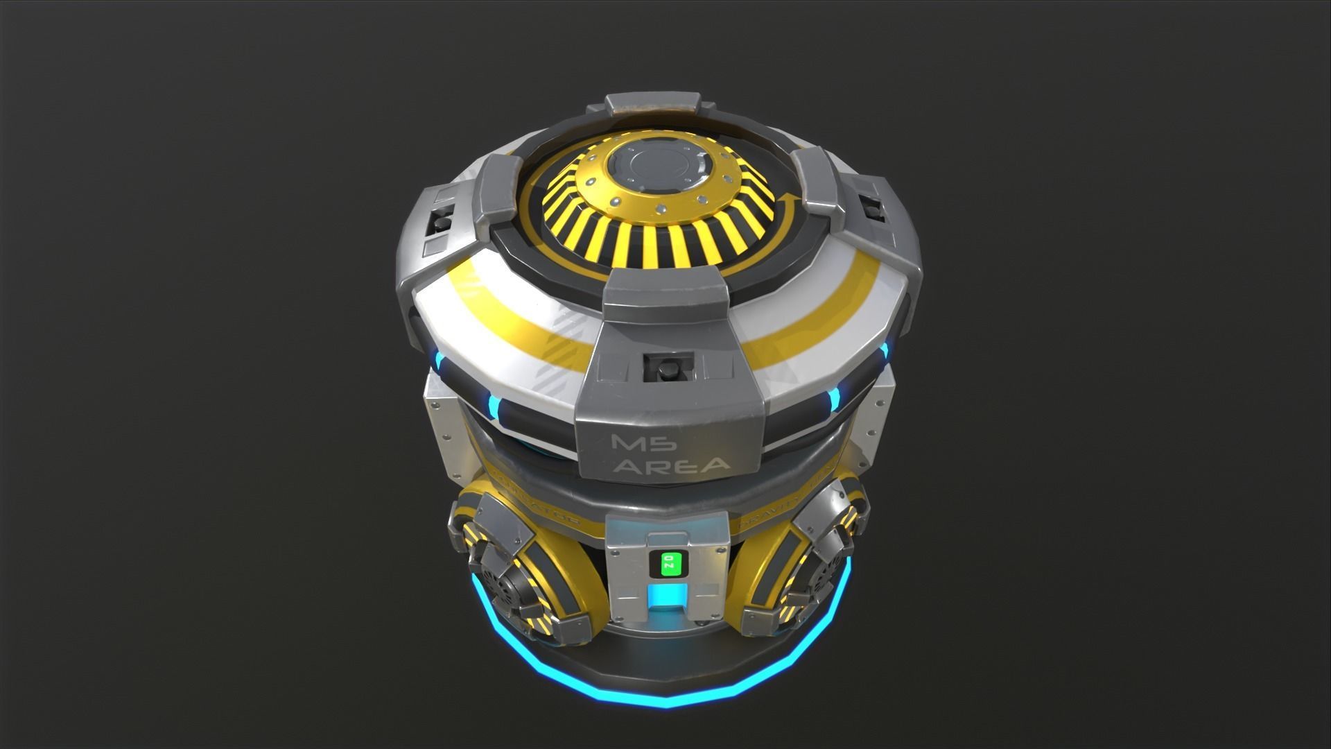 3D model Sci-fi gravity generator VR / AR / low-poly | CGTrader