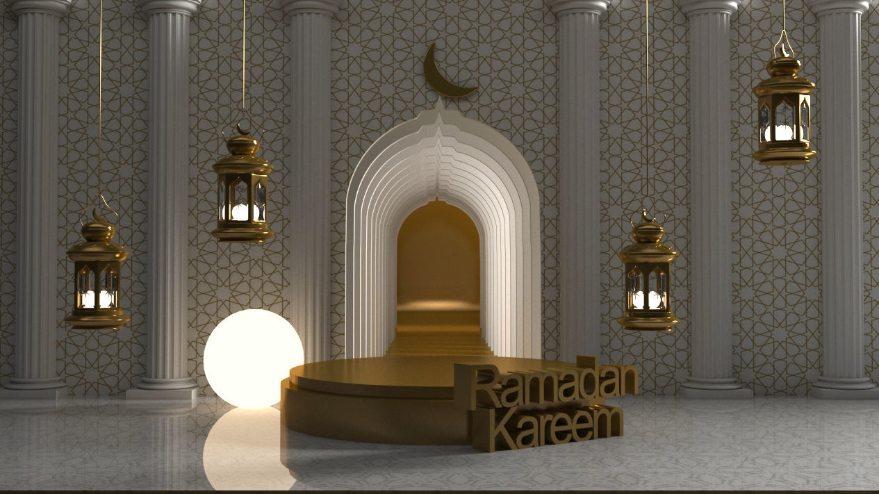 3D model Ramadan Podium Display VR / AR / low-poly | CGTrader