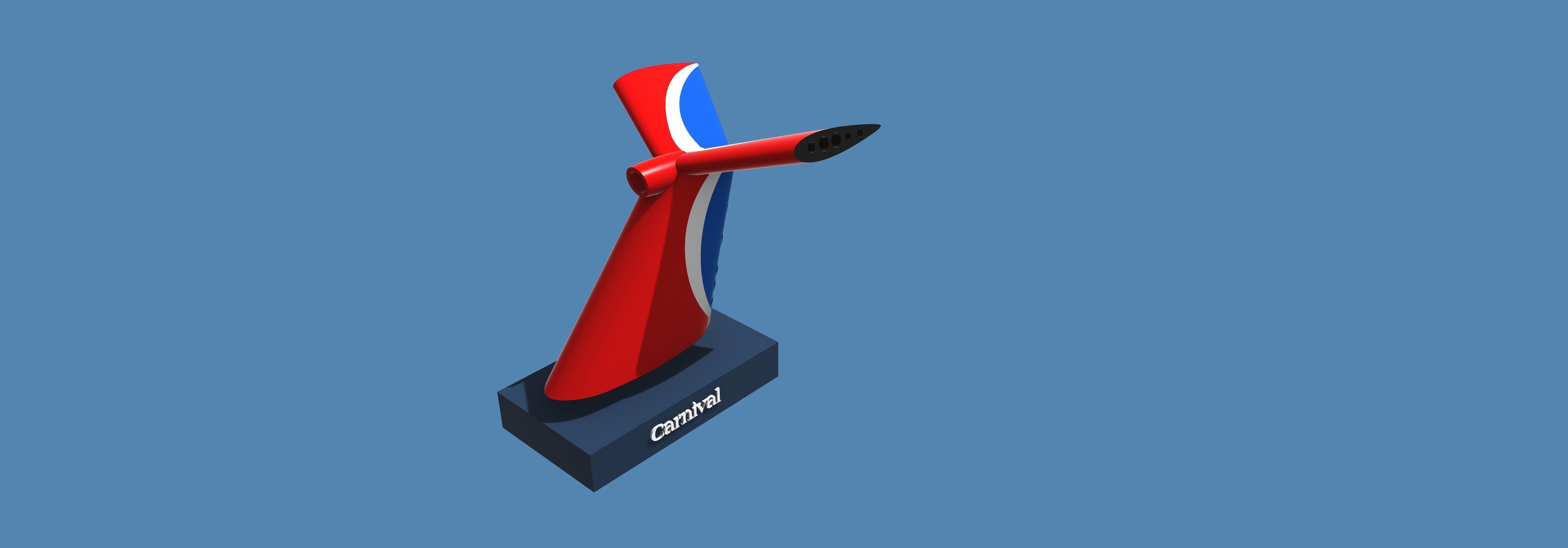 Iconic funnels - Carnival cruise ships 3D model 3D printable | CGTrader