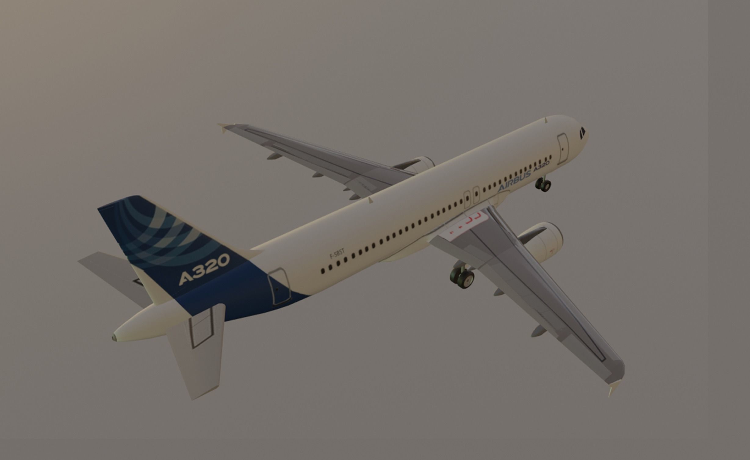 Airbus a320-214 airbus house livery 3D model | CGTrader