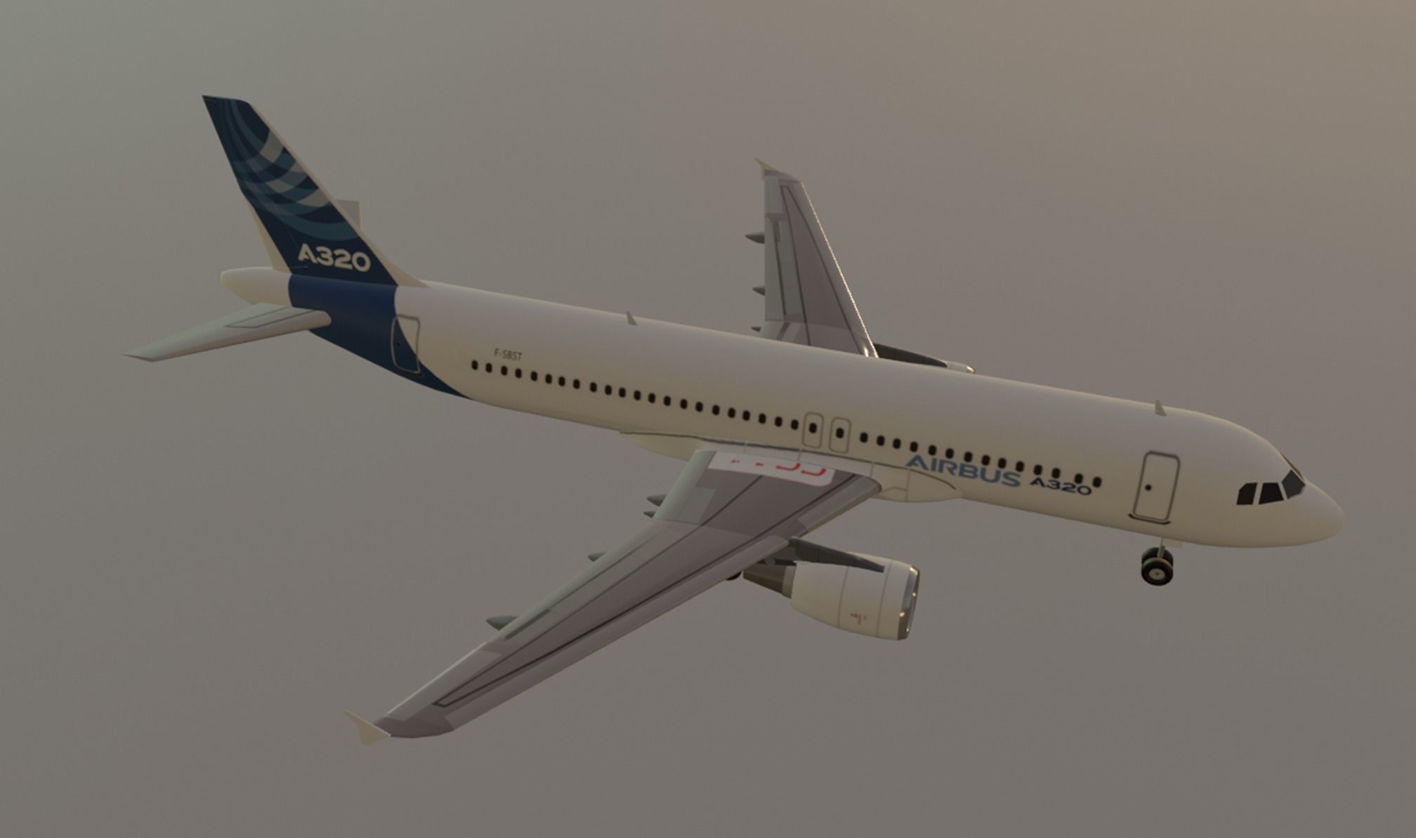 Airbus a320-214 airbus house livery 3D model | CGTrader