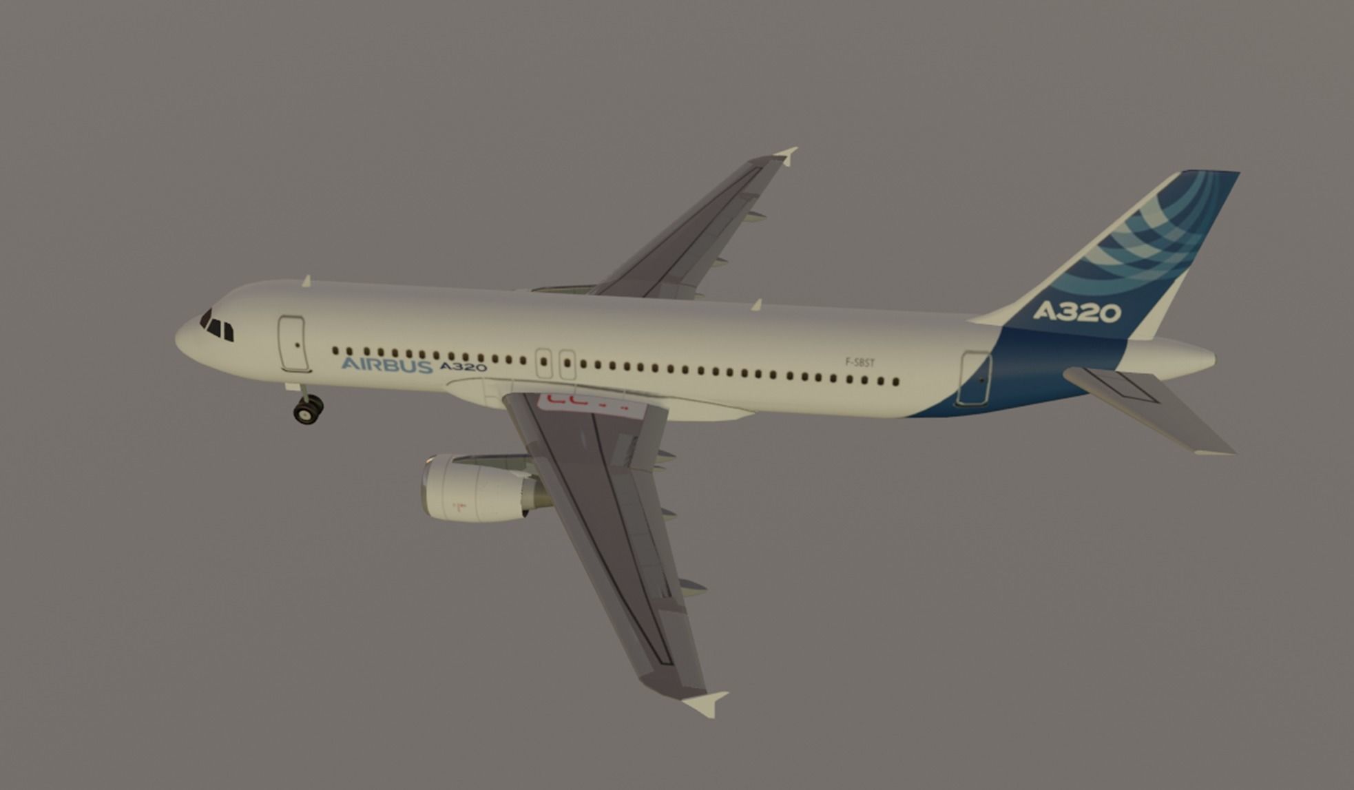 Airbus a320-214 airbus house livery 3D model | CGTrader
