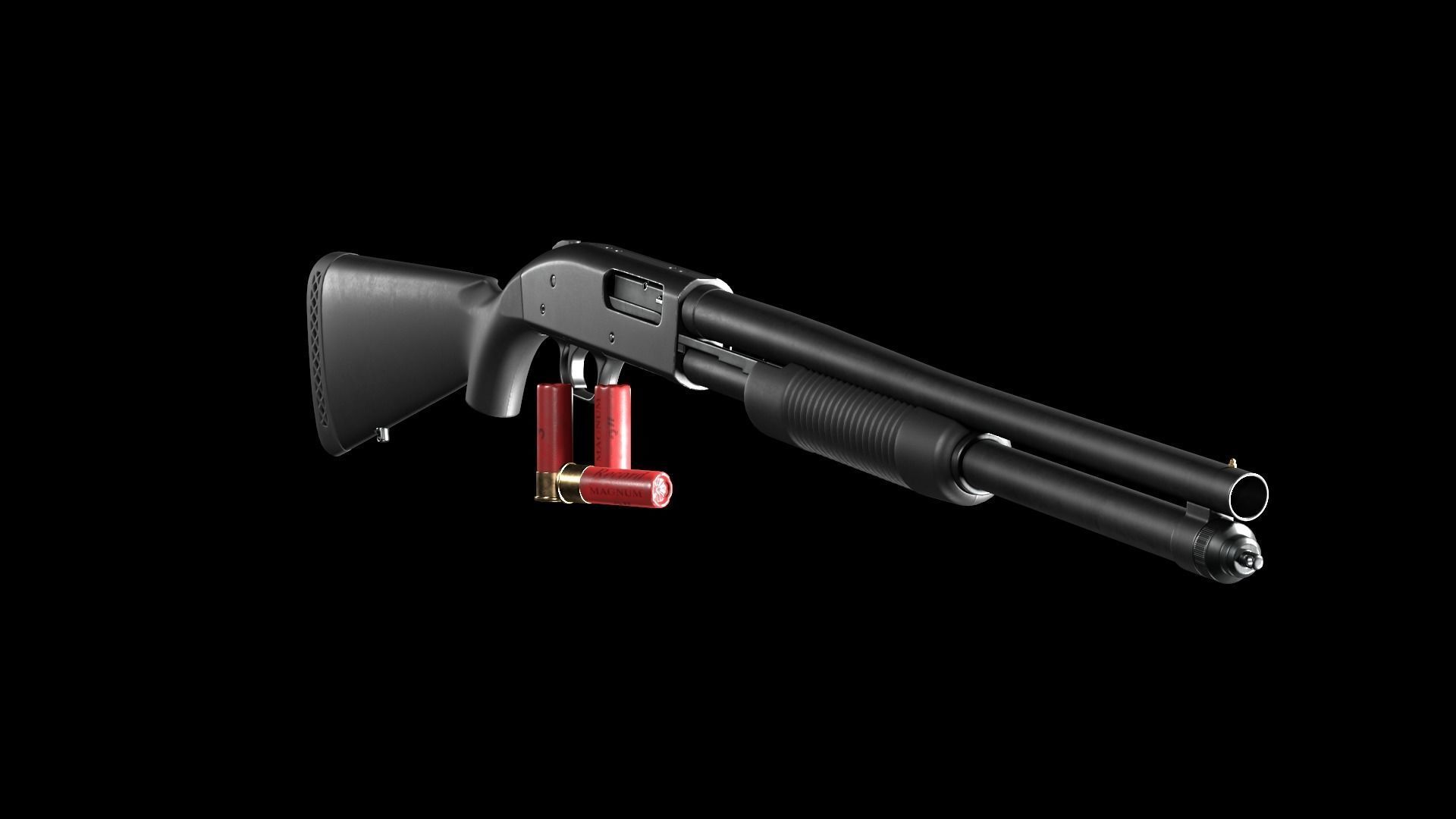 3D model Shotgun Mossberg 590 9 shot VR / AR / low-poly | CGTrader