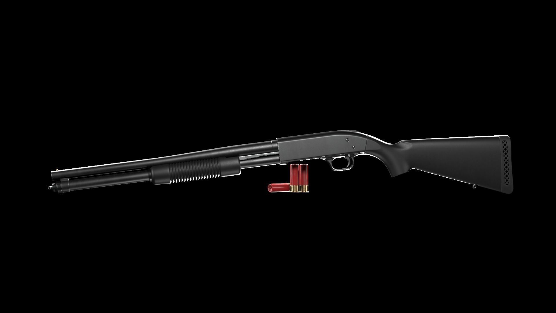 3D model Shotgun Mossberg 590 9 shot VR / AR / low-poly | CGTrader