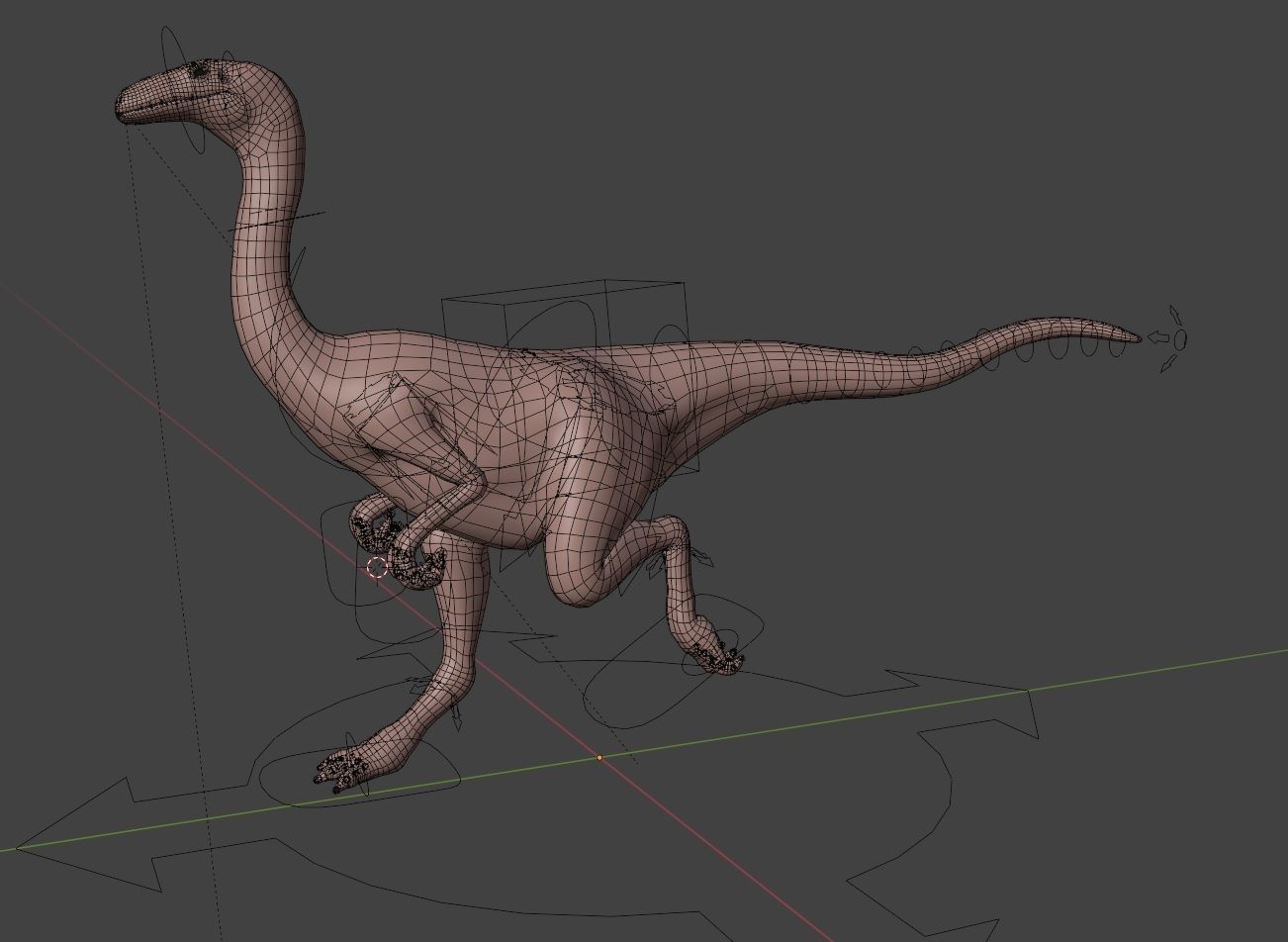 3D model Gallimim - Gallimimus - Textured 3d Model VR / AR / low-poly ...