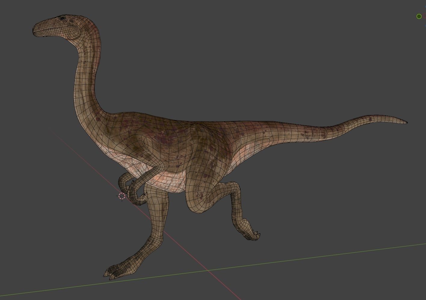 3D model Gallimim - Gallimimus - Textured 3d Model VR / AR / low-poly ...