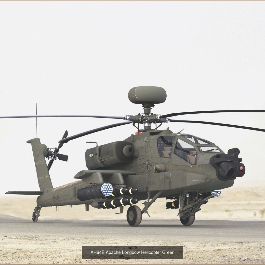 AH64E Apache Longbow AH64A Apache Helicopters Collection VR / AR / low ...