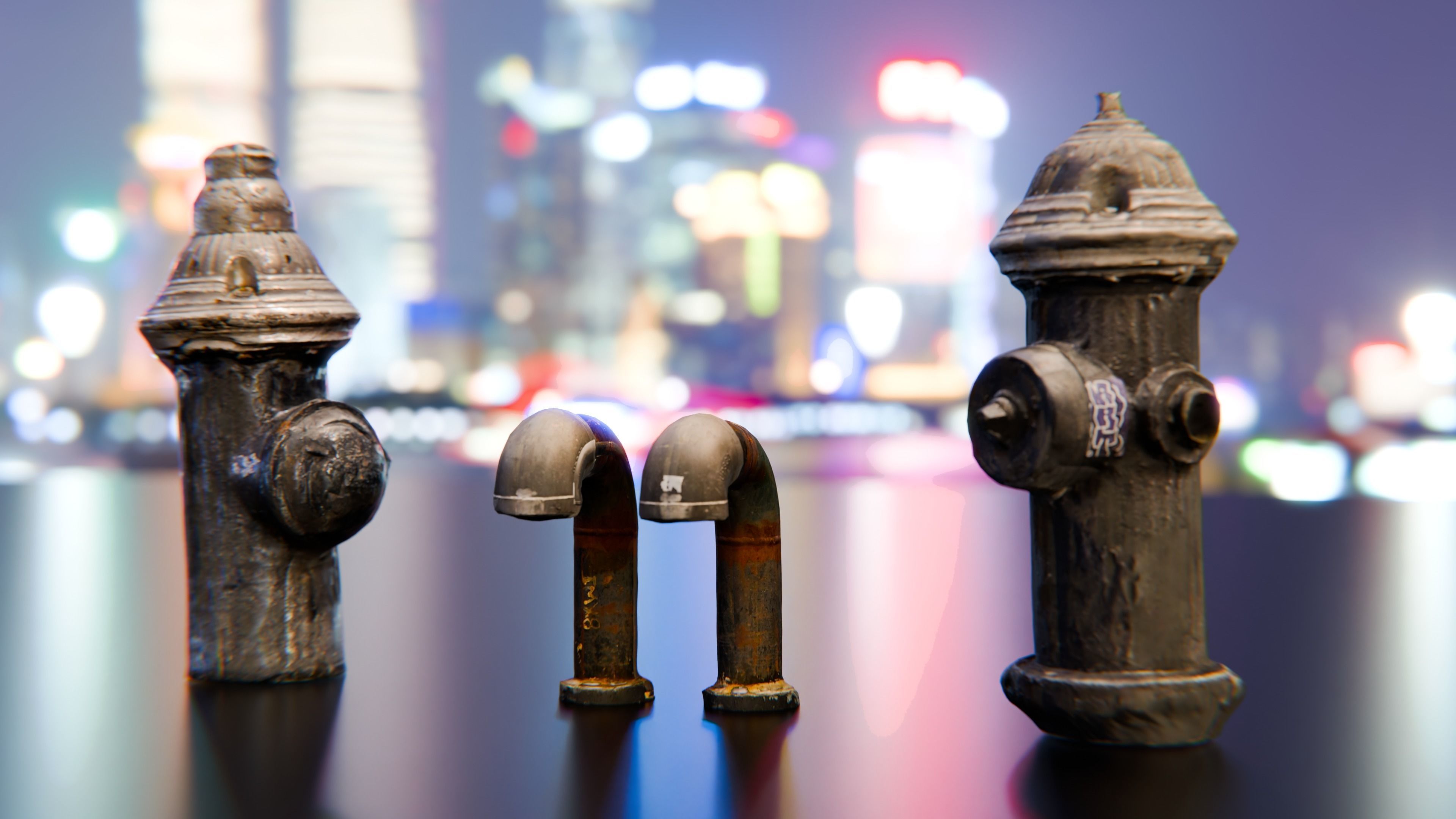 3D model New York Street Props VR / AR / low-poly | CGTrader