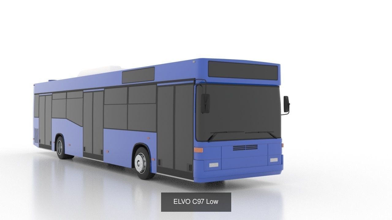 3D Model Collection ELVO Bus Pack Low VR / AR / low-poly | CGTrader