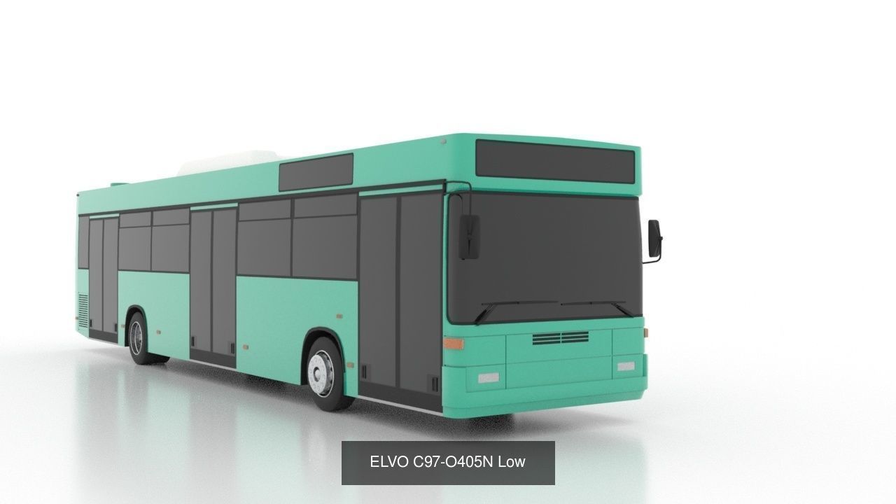 3D Model Collection ELVO Bus Pack Low VR / AR / low-poly | CGTrader
