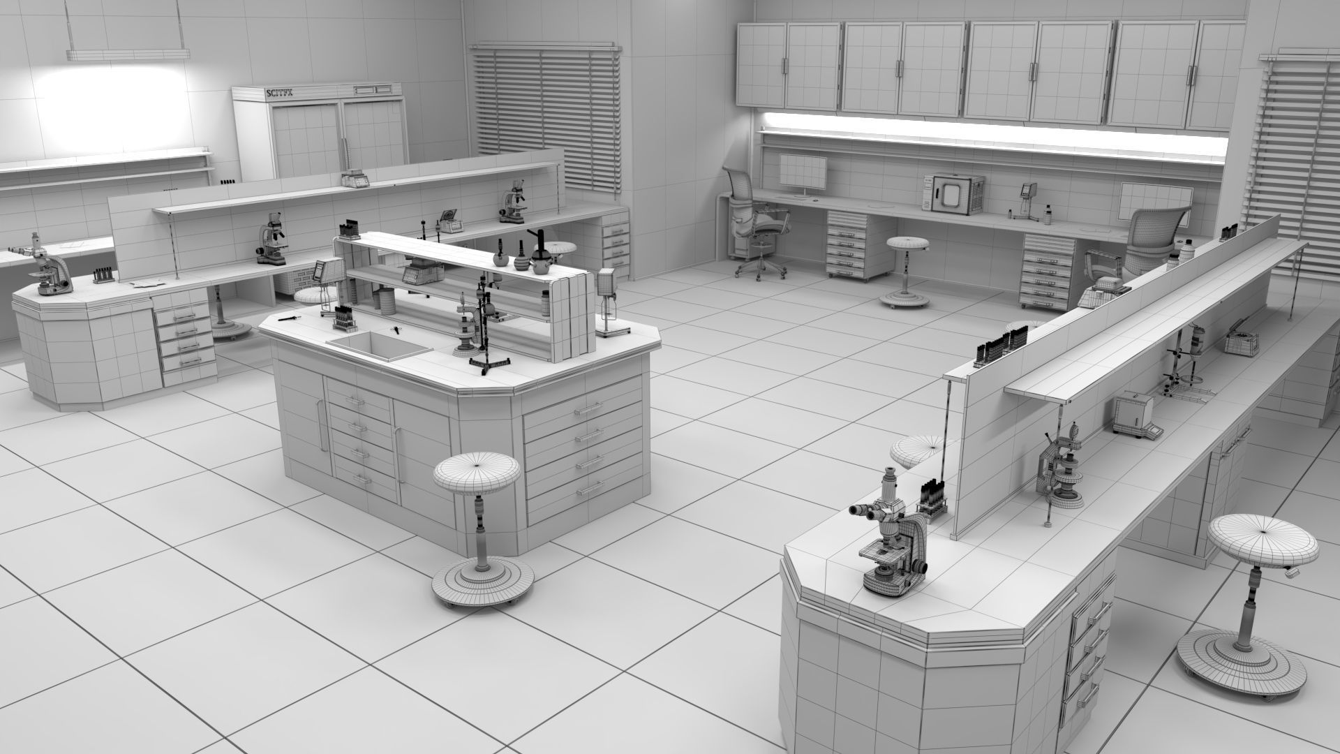 interior laboratory 3D model | CGTrader
