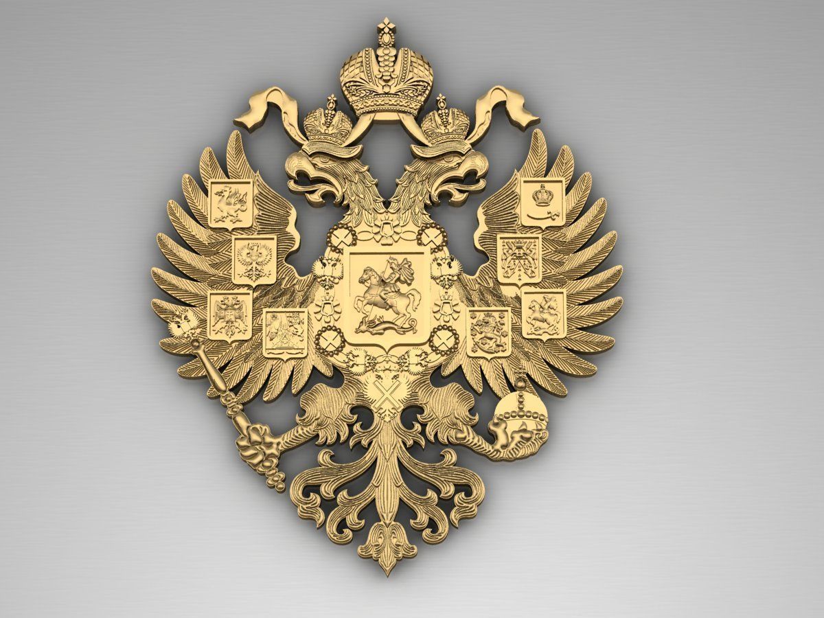 Gerb 6 coat of arms of the Russian Empire 3D model 3D printable | CGTrader