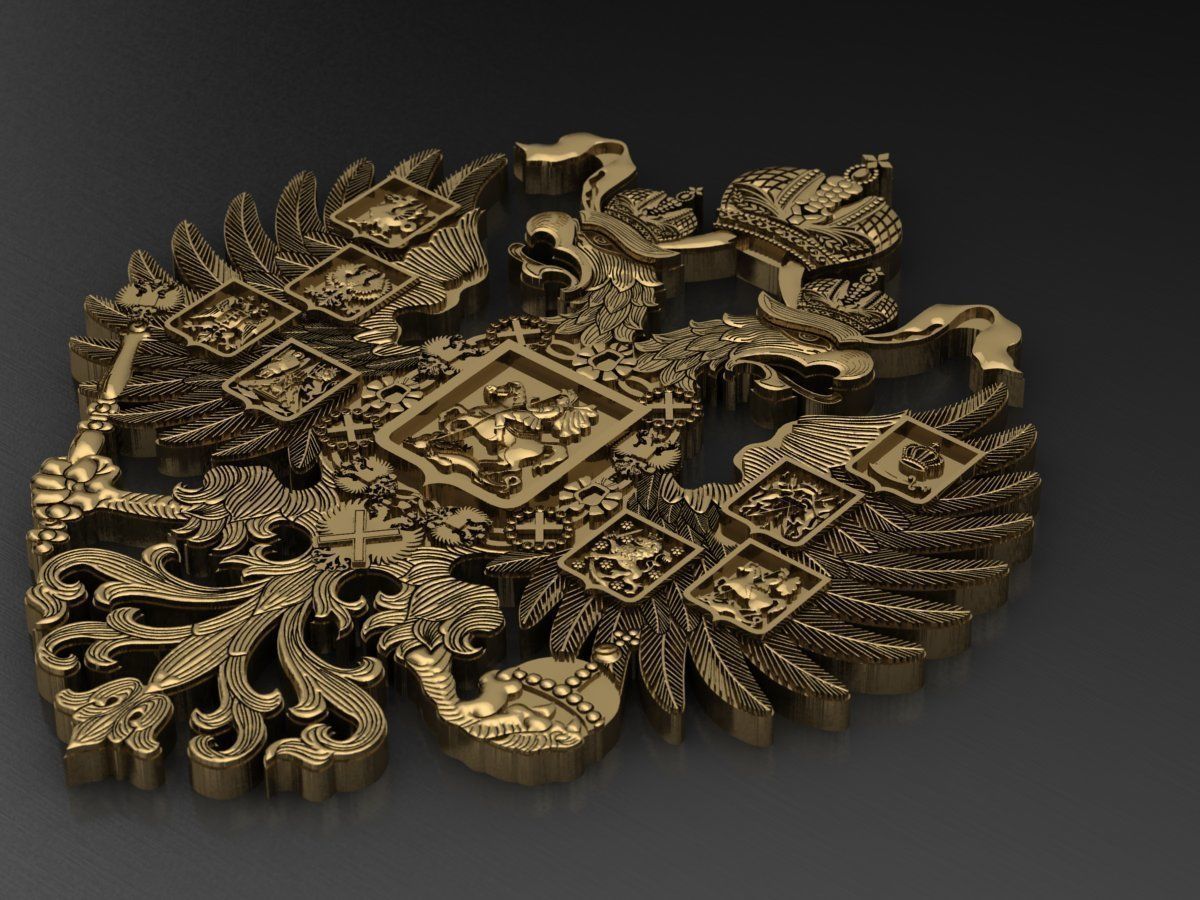 Gerb 6 coat of arms of the Russian Empire 3D model 3D printable | CGTrader