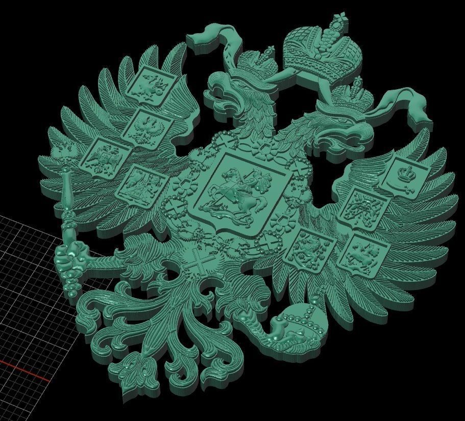 Gerb 6 coat of arms of the Russian Empire 3D model 3D printable | CGTrader