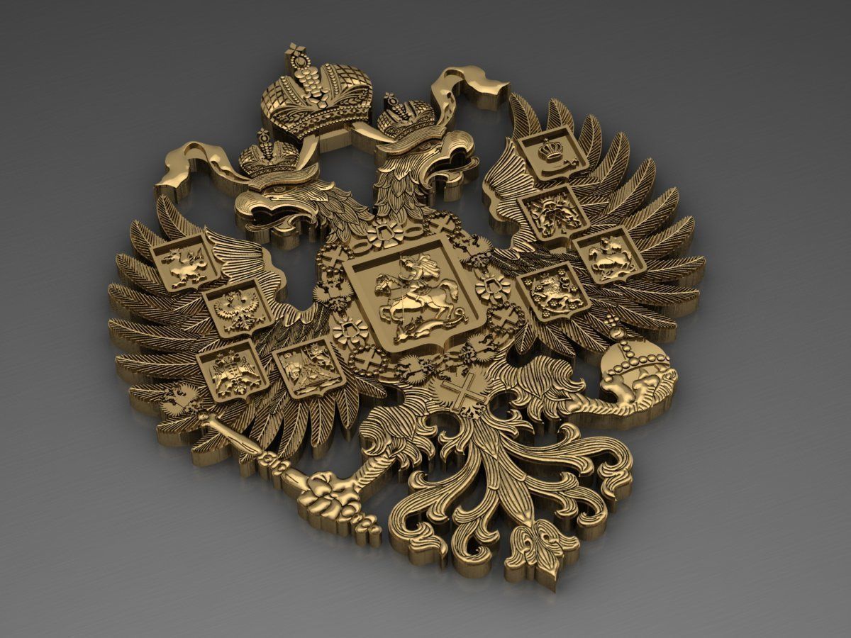 Gerb 6 coat of arms of the Russian Empire 3D model 3D printable | CGTrader