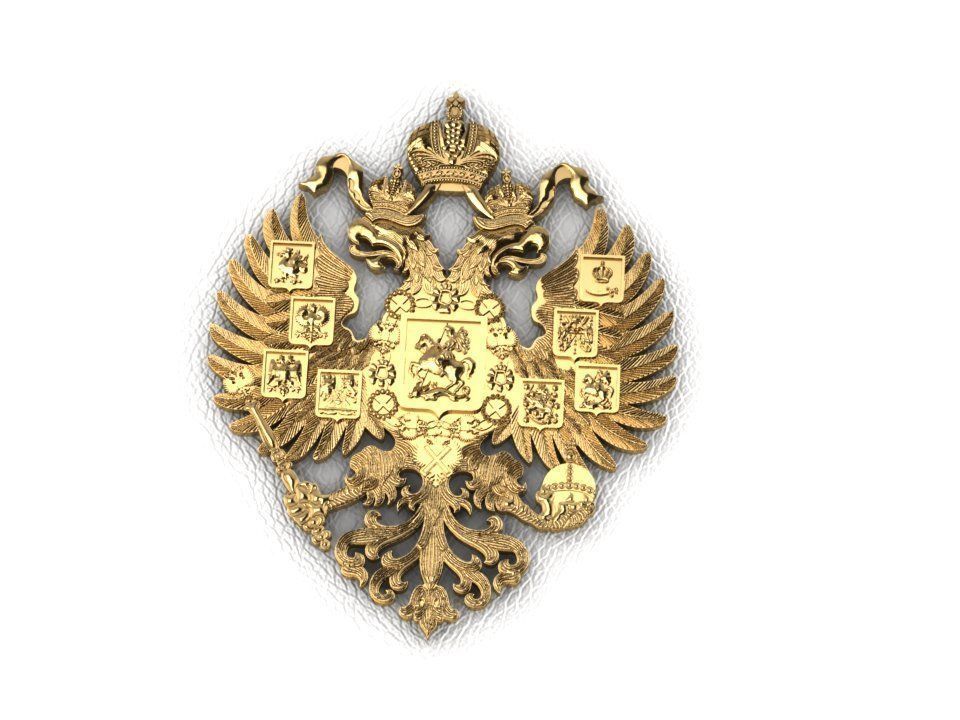 Gerb 6 coat of arms of the Russian Empire 3D model 3D printable | CGTrader