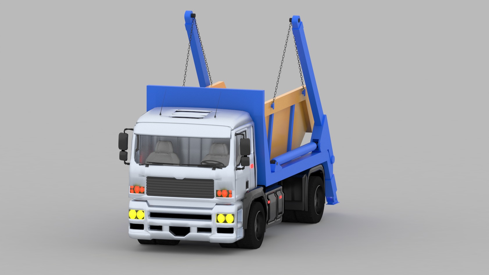 3D model Skip Loader Truck - Construction Machine BIM VR / AR / low ...