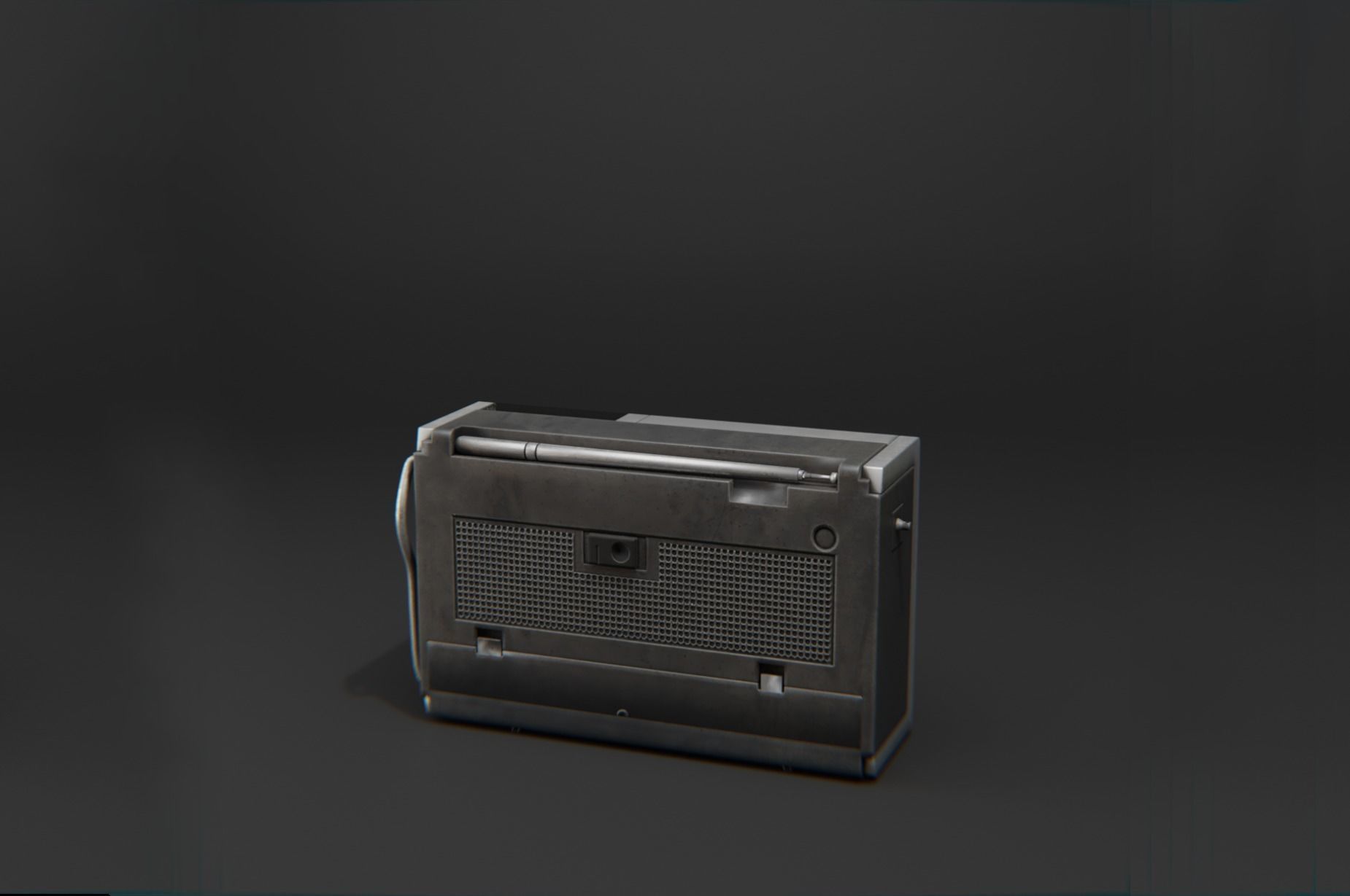 3D model Early 90s Vintage Military Philips Radio VR / AR / low-poly ...