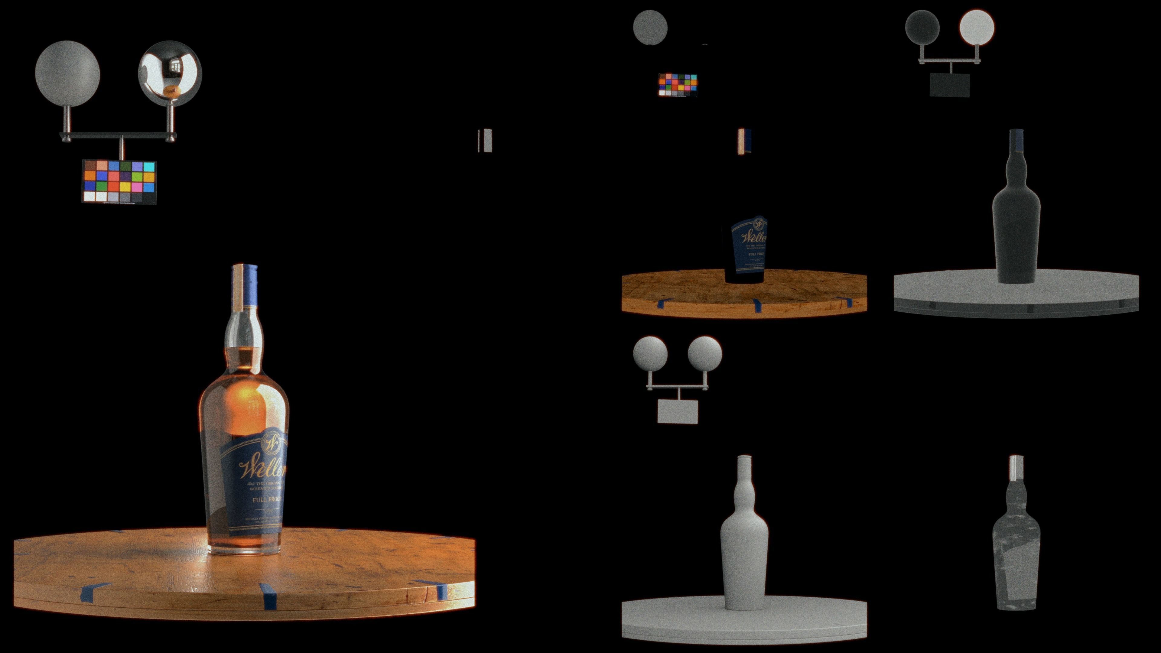 Bourbon Bottles Pack - Hero Assets - Realistic 3D model | CGTrader