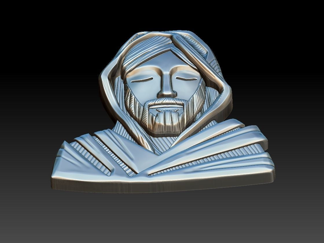 Jesus Face Stylized 3D model 3D printable | CGTrader