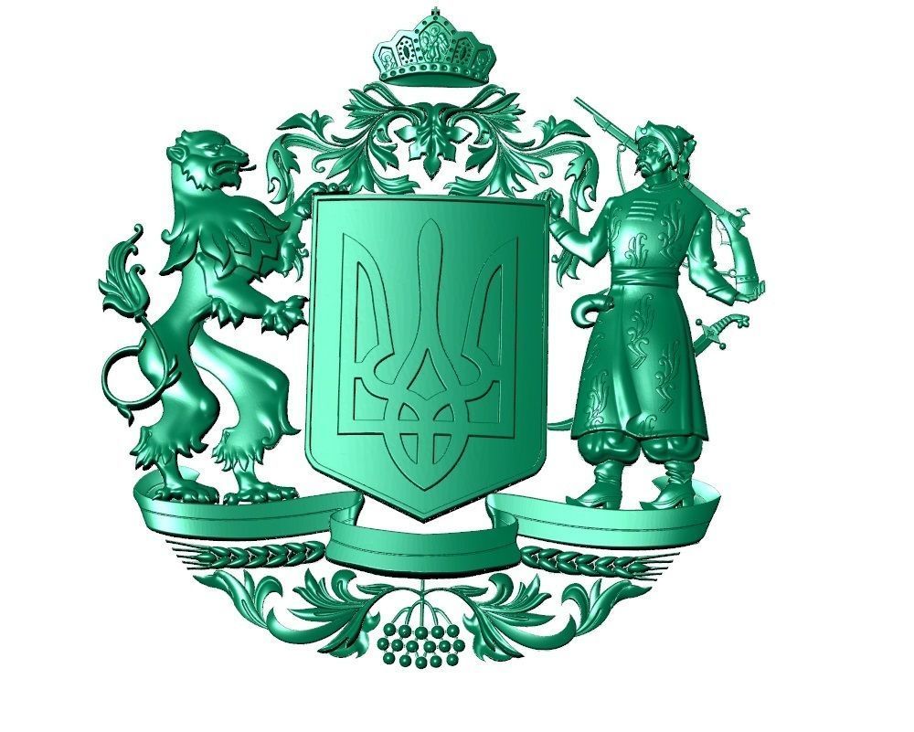 Gerb 7 Emblem of Ukraine 3D model 3D printable | CGTrader