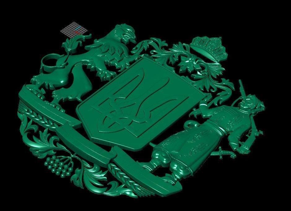 Gerb 7 Emblem of Ukraine 3D model 3D printable | CGTrader