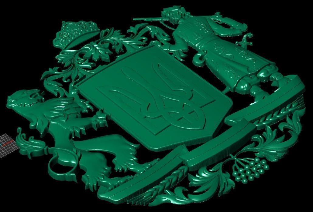 Gerb 7 Emblem of Ukraine 3D model 3D printable | CGTrader