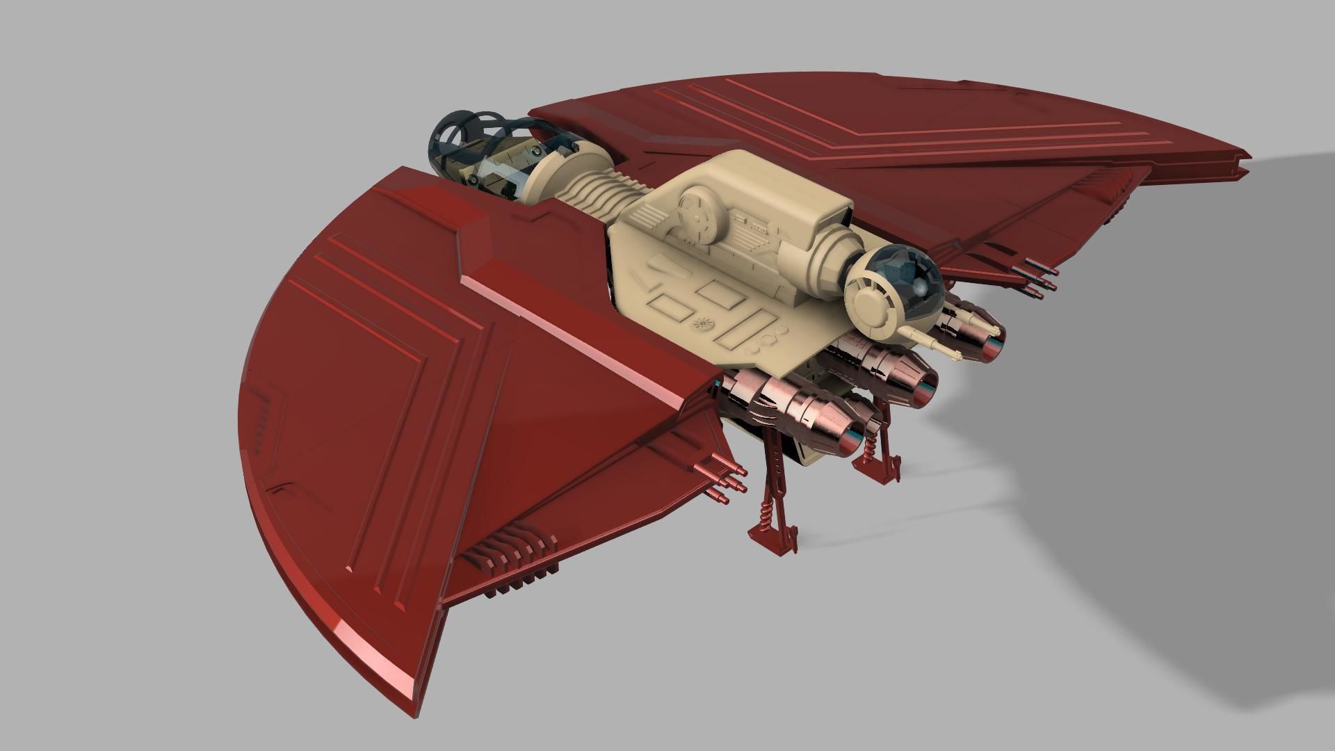 AHSOKA STAR WARS NEW T-6 shuttle big size 3D model 3D printable | CGTrader
