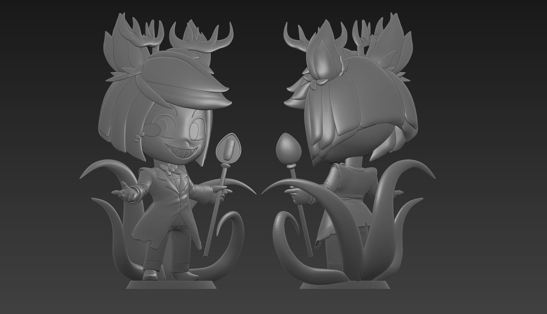 Alastor Chibi Hazbin Hotel 3D model 3D printable | CGTrader