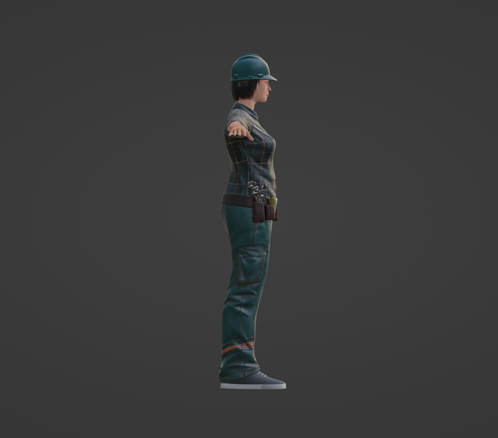 Female Plumber 3D model | CGTrader